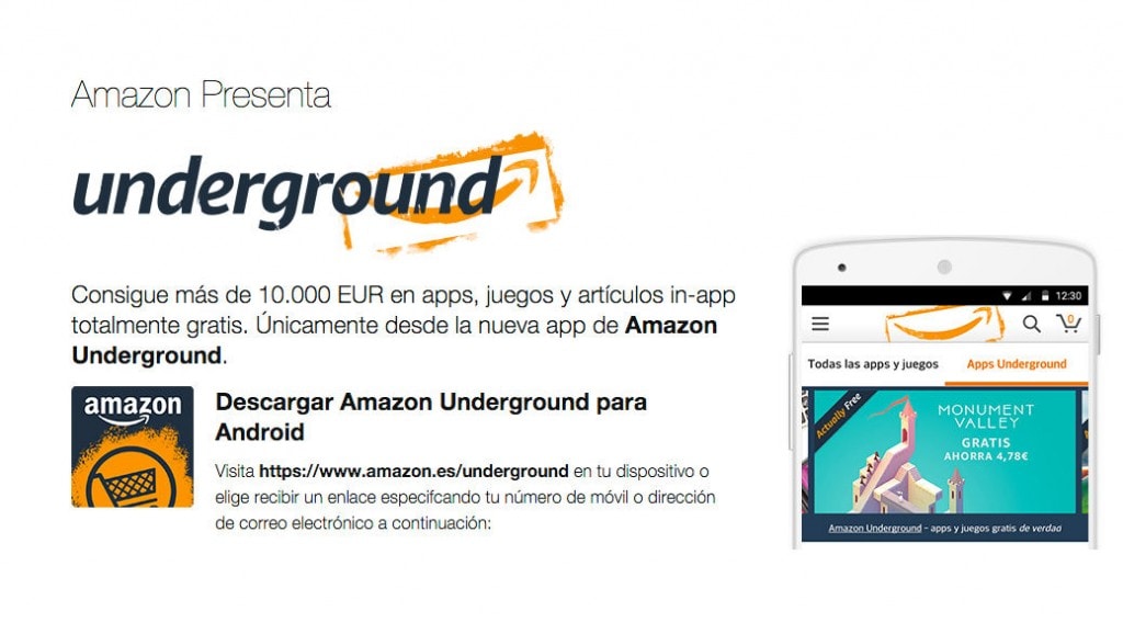 Tienes que instalar la nueva app Amazon Underground para Android: más de